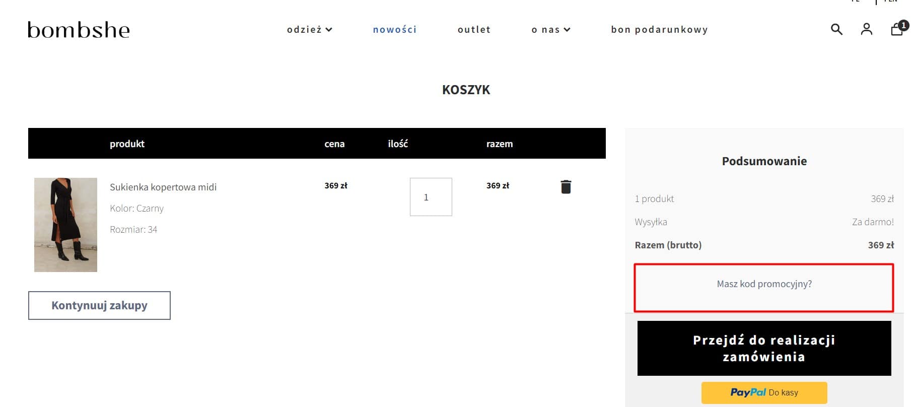 Bombshe kod rabatowy 30% i 300 zł | Październik 2025